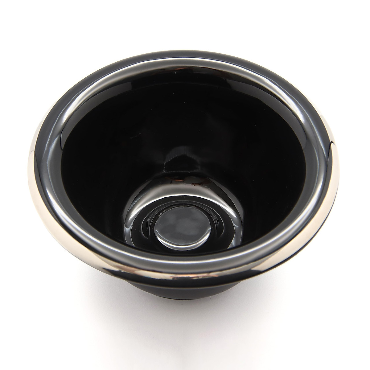 Edwin Jagger RN116 Porcelain Shaving Bowl for Men for Shaving Soap or Shaving Cream (Black)