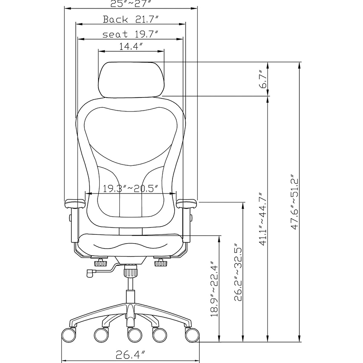 Lorell High Back Executive Chair