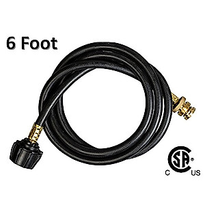 Martin 6 Foot Bulk Rubber Tank Hose Adapter for Use with Disposable Bottle Regulators CSA Certified