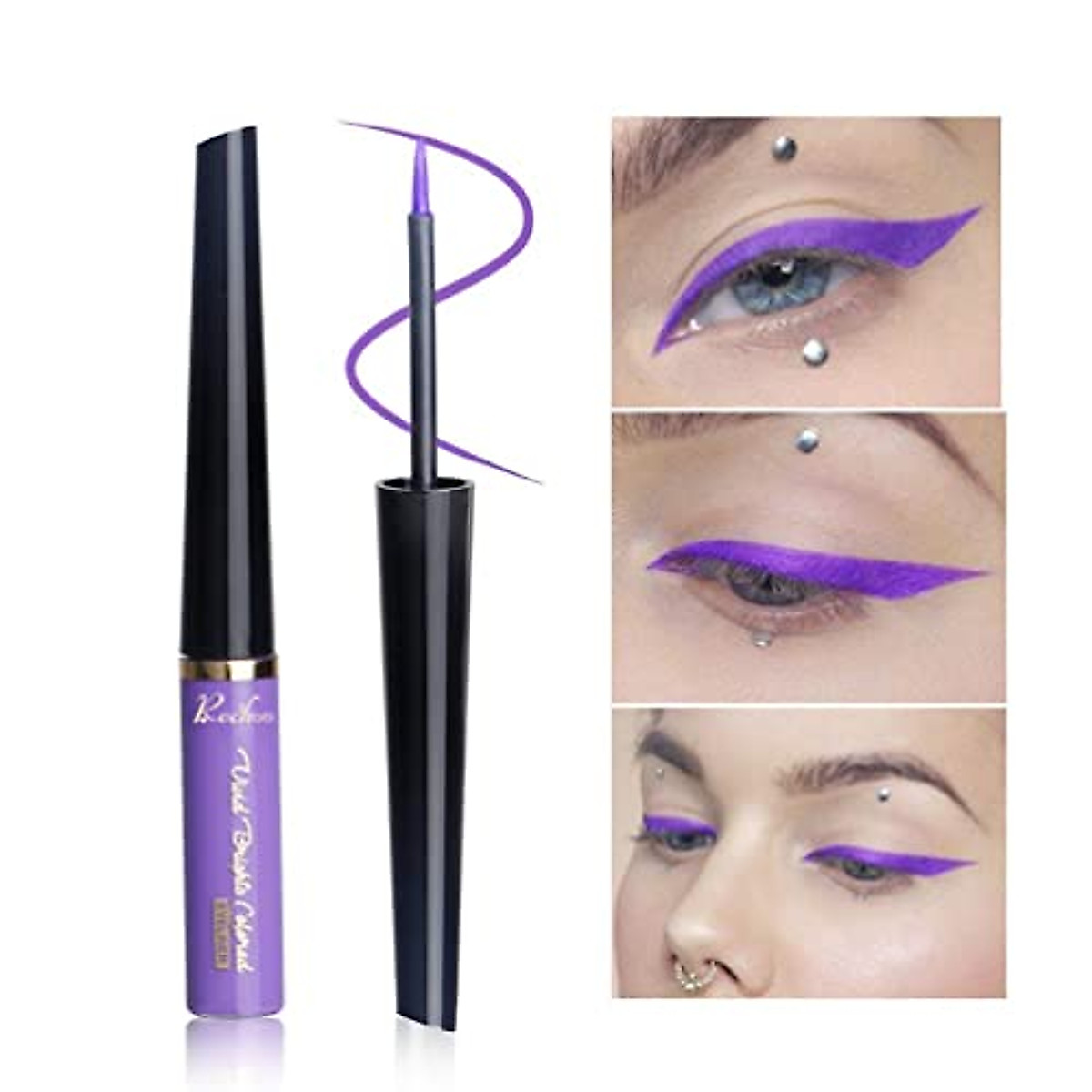 Rechoo Matte Liquid Eyeliner Set, 16 Colors Matte & Metal Waterproof Highly Pigmented Eye Liner Pencil/Superstay Liquid Eyeliner