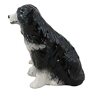 Set Of 1 Brown and Black Border Collie Dogs Salt And Pepper Shaker