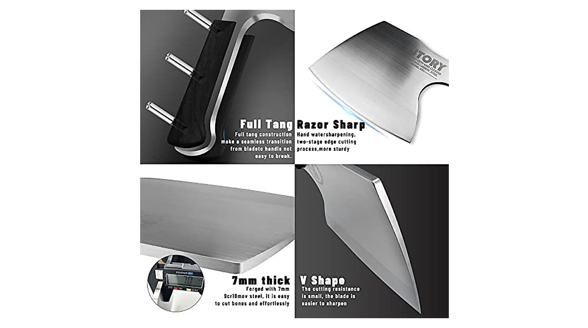 Kitory Super Heavy Duty Meat Cleaver - Ultimate Butchering Tool