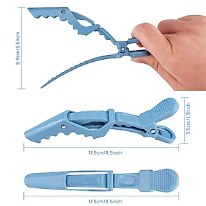 OBSCYON Plastic Non Slip Hair Clips for Women, Professional Alligator Hair Clips, Hair Styling Clips Sectioning Clips of Hair Salon (10PCS Macaroon)