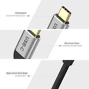 QGeeM USB C to HDMI Adapter 4K Cable, USB Type-C to HDMI Adapter [Thunderbolt 3/4] HDMI Adapter for Laptop MacBook Pro/Air, iPhone15 Pro max, Dell XPS, HP.Pixelbook, Thinkpad,Surface,Ipad Pro etc.