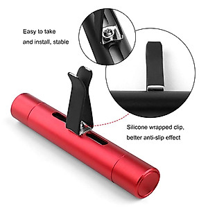 2 Packs Custom Car Air Freshener Diffuser Vent Clips for Car Decoration Accessories with 12 Refill Sticks for Car, Office, Kitchen, Bathroom, Pet Houses-Red and Black