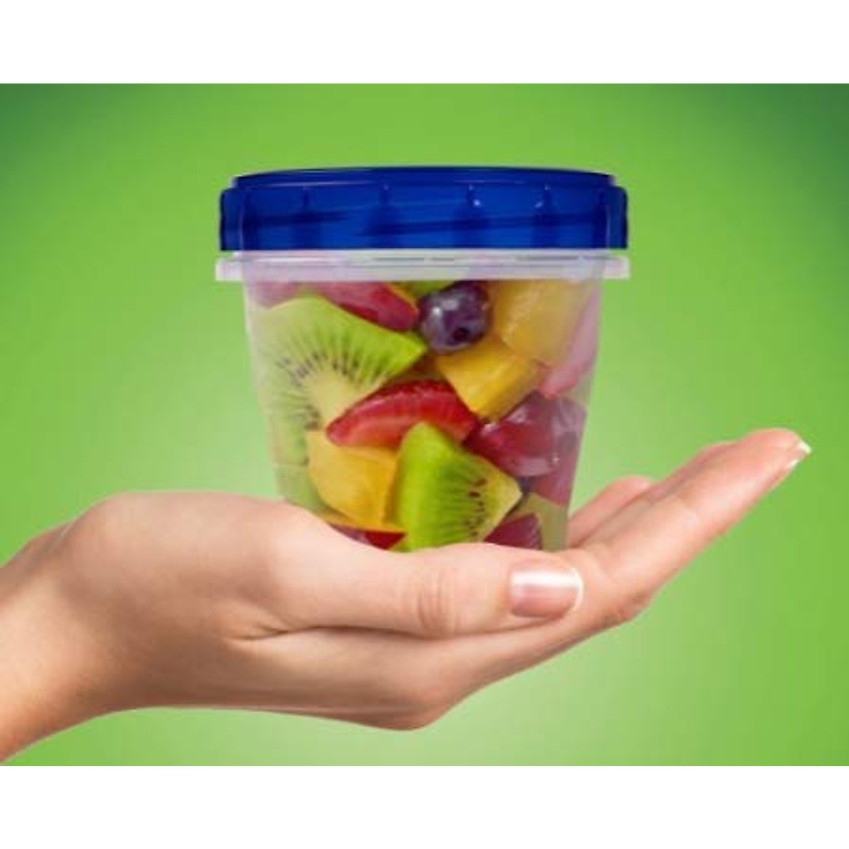 Ziploc Twist 'n Loc, Storage Containers for Food, Travel and Organization, Dishwasher Safe, Extra Small Round, 4 Count