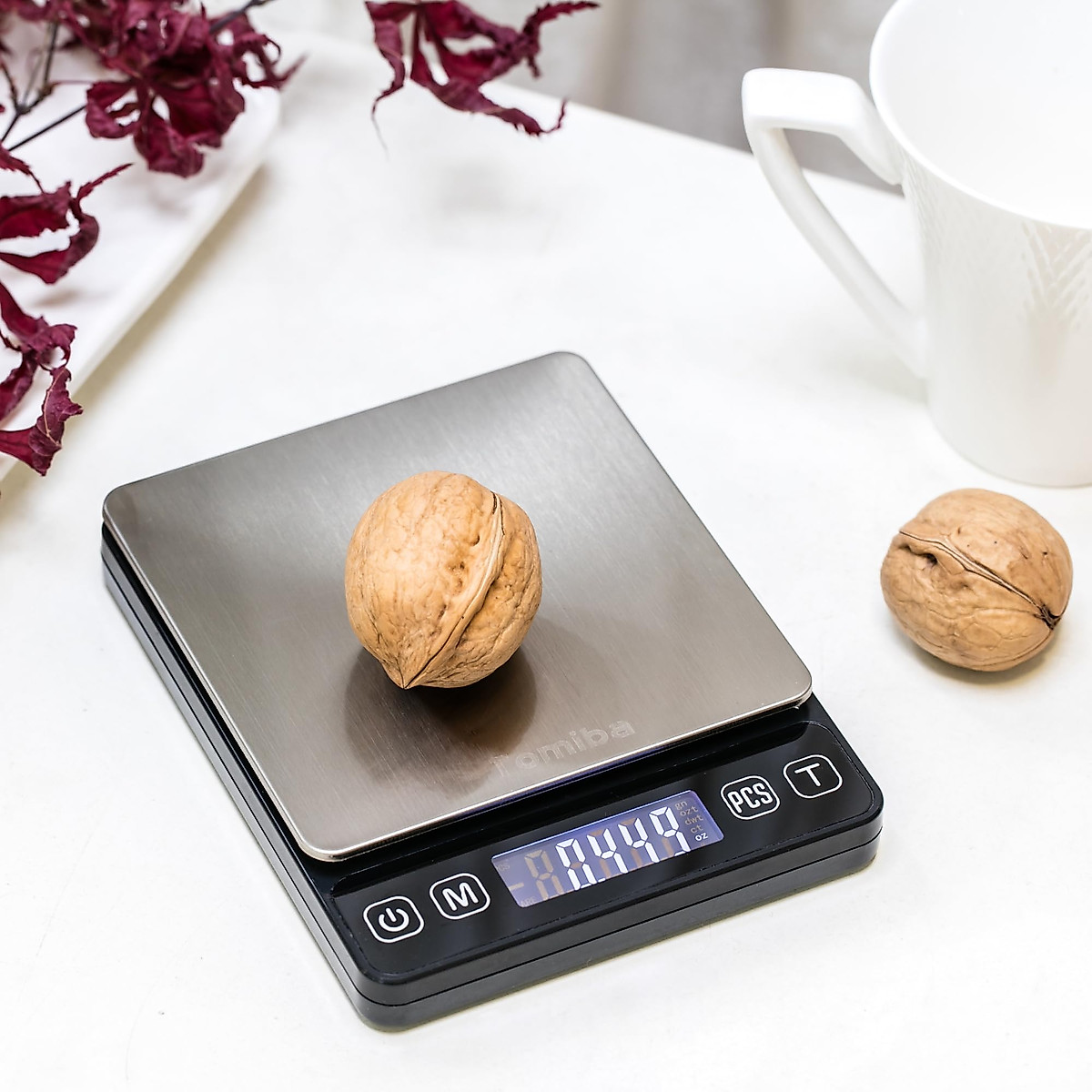 Digital Touch Pocket Scale 0.01oz - Tomiba 3000g Small Portable Electronic Precision Scale (0.1g) Resolution 2 AAA Batteries Included