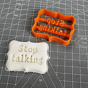 4PCS Funny Cookie Moulds Rude Cookie Molds for Baking,Cookie Molds with Good Wishes Cookie Molds with Rude Sayings Cuss Words, Cookie Cutters Form with Fun and Irreverent Phrases