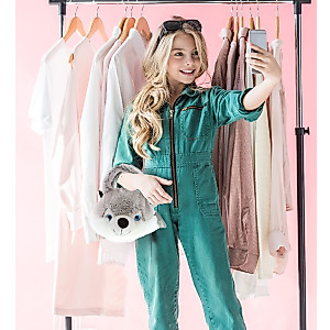 DolliBu Husky Plush Handbag - Super Soft Plush Stuffed Animal Purse for Children's Accessories, Kids Hand Bag Toy Purse, Pretend Play, Fluffy Dress Up Toy Purses for Girls & Boys