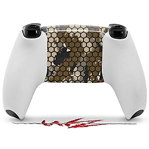WraptorSkinz Skin Wrap compatible with Sony PS5 DualSense Controller HEX Mesh Camo 01 Brown (CONTROLLER NOT INCLUDED)