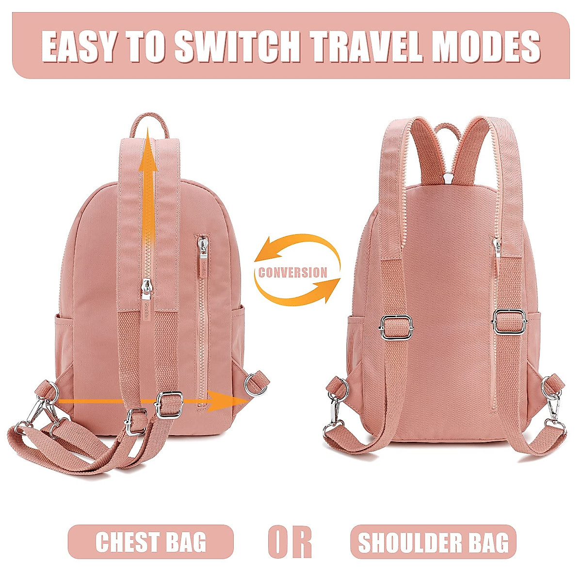 Vendra Moka Mini Waterproof Backpack Purse for Women and Men,Small Travel Daypack