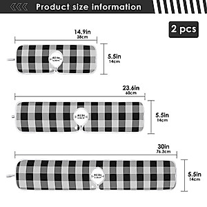 White and Black Buffalo Plaid Faucet Water Catcher Mat 2 Pack Classic Buffalo Check Drying Mat Absorbent Bathroom Faucet Handle Drip Catcher Tray Bar RV Kitchen Sink Splash Guard 23x5 Inches