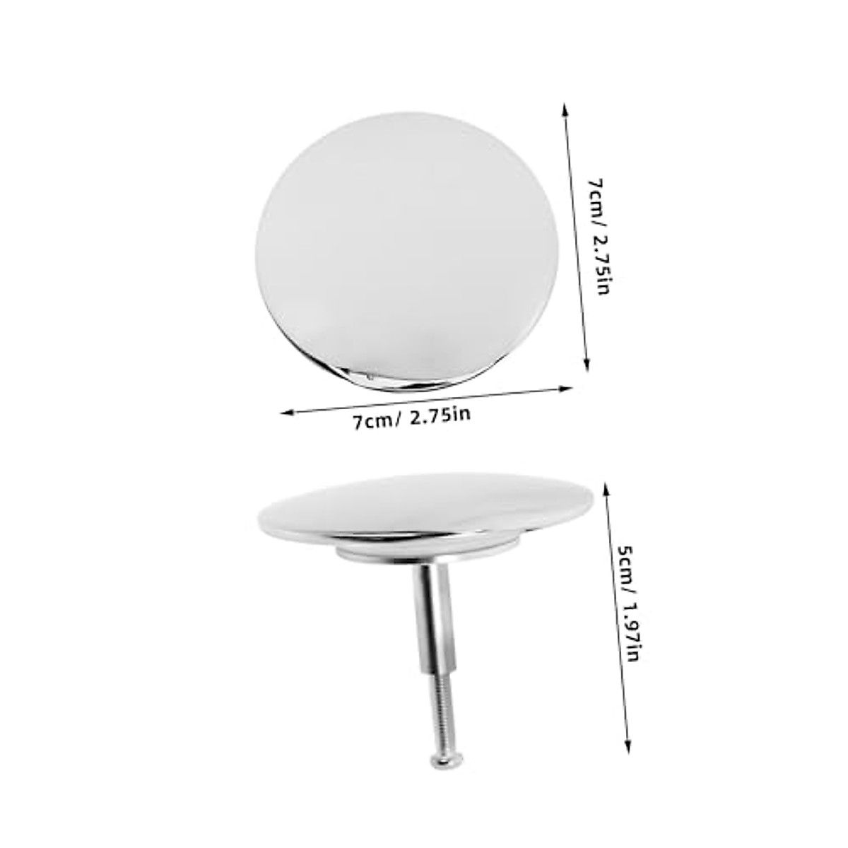 OSALADI Strainer Faucet Sprayer Faucet Hole Cover Drain Pipe Flume Bathtub Overflow Drain Covers Bath Tub Overflow Seal Splash Guard for Bathtub Kitchen Water Caps Sink Cover Silver Copper