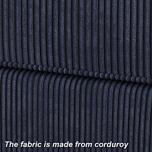 Belffin Corduroy Upholstered Square Modular Storage Ottoman Module for Modular Sectional Sofa Storage Ottoman Foot Stool