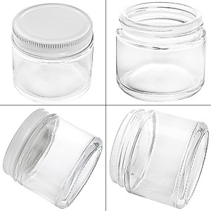 TOPZEA 30 Pack Small Glass Jars with Lids, 2 Oz Round Clear Straight Sided Canning Jars Spice Jars Mason Jars Food Container for Cream, Lotions, Ointments, Herbs, Spices and Wedding Favor