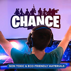 Wall Decor Famous Game Custom Name I Nursery Wall Decal for Boy Room Decorations I Wall Sticker for Bedroom I Multiple Options for Customization (Wide 30"x 16" Height)