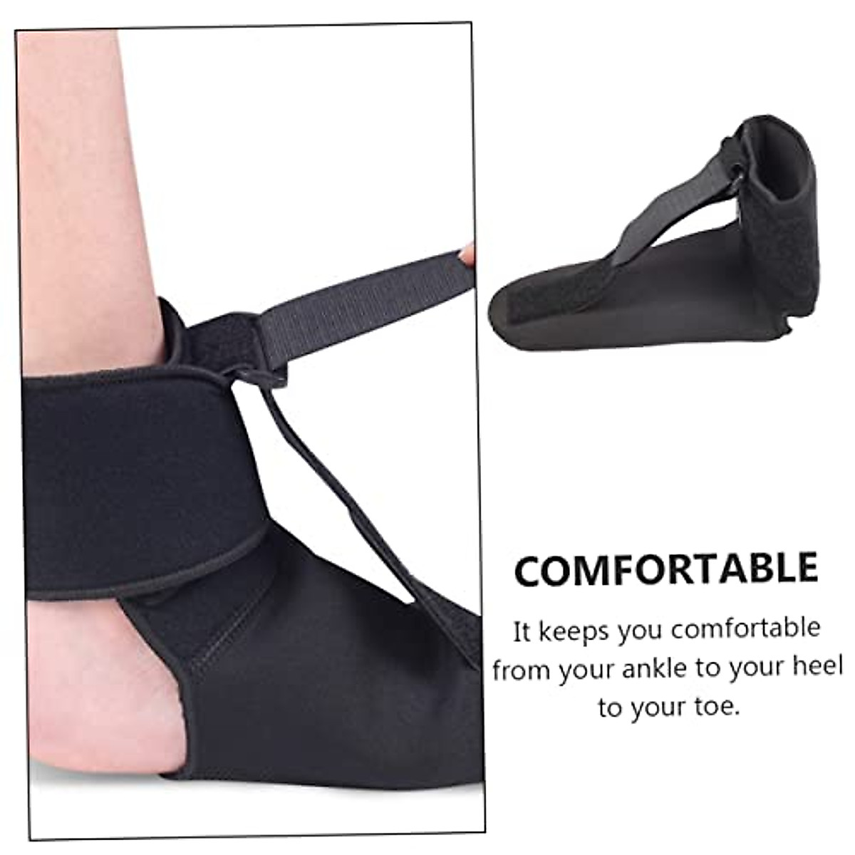 FOMIYES 1pc Foot Drop Orthotics Plantar Fasciitis Splint Tool Stand Night Splint Foot Position Brace Ortho Picks for Braces Foot Orthotic Tool Foot Drop Corrector Foot Droop Brace Black