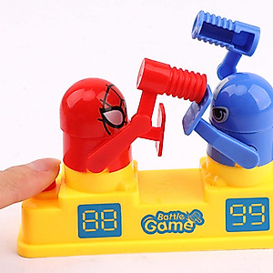 PixCy Robot Table Wrestling Game, Mini Robot Fighting Toy Battle Old Game, Portable Fighting Robot Boxing Toy Battle Bot Interactive, Robot Punching Boxer Playset for Kids