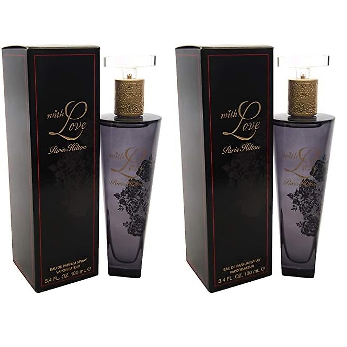 Paris Hilton with Love Eau De Parfum Spray for Women, 3.4 Ounce (Pack of 2)