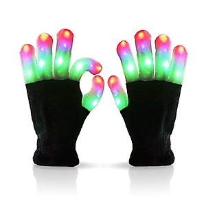 Luwint LED Toys Gloves for Kids - Light Up Cool Boy Gifts 6-8 8-10 10-12, Autistic Birthday Christmas Stocking Stuffers for Children 6 7 8 9 10 11 12 Year Old