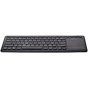 Amazon Basics Wireless Keyboard with Touchpad for Smart TV - US Layout (QWERTY), Black