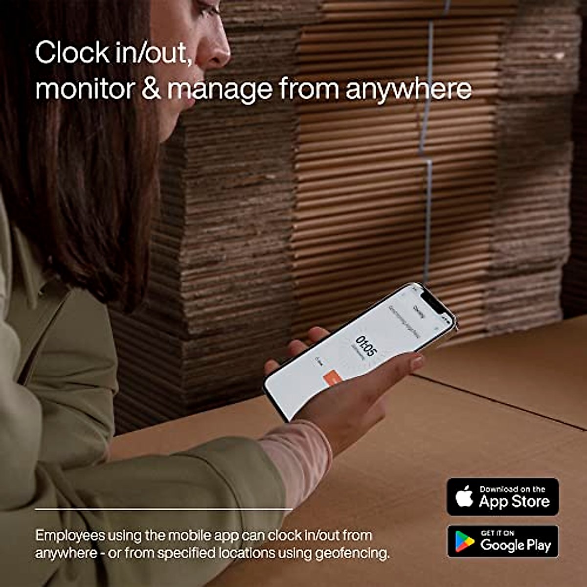 TimeMoto TM–616 Employee Time Clock With RFID and PIN Punching, Office Time Card Machine For Up to 200 Users, Clocking, Scheduling, Timesheets, Reports, Wi-Fi, App for iOS/Android, 3-Year Warranty