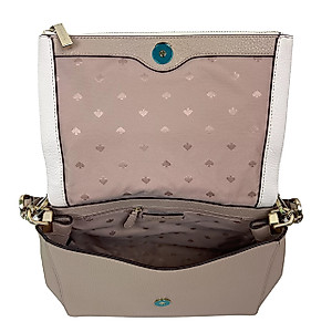 Kate Spade Leila Medium Pebbled Leather Shoulder Bag (Warm beige)