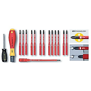 Wiha 28792 16 Piece Insulated Torque Control Driver and Slimline Blade Set