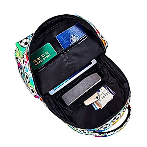 Cute Soccer Backpack 3D Print Football Backpacks Unisex Sports Travel Bag Gifts For Women Men Adults Fans 16 Inch