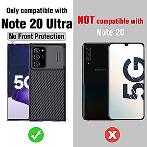 Nillkin Samsung Galaxy Note 20 Ultra Case, Slim Note 20 Ultra Protective Case with Slide Camera Cover Hard PC and TPU Ultra Thin Anti-Scratch Phone Case for Galaxy Note 20 Ultra 5g 6.9'' Black