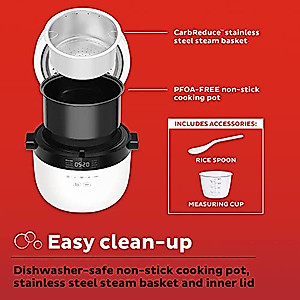 Instant 20-Cup Rice Cooker, Rice and Grain Multi-Cooker with Carb Reducing Technology without Compromising Taste or Texture, From the Makers of Instant Pot, Includes 8 Cooking Presets