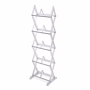 Atlantic Mitsu 5-Tier Portable Media Storage Rack – Holds 130 CD; or 90 DVD; or 105 Blu-ray/Console Game Discs – PN 64836265 in Clear