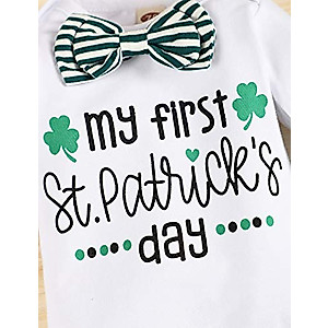 oklady My First St Patricks Day Baby Boy Outfit Gentleman Romper with Suspender Pants 1st st Patricks Outfits Sets