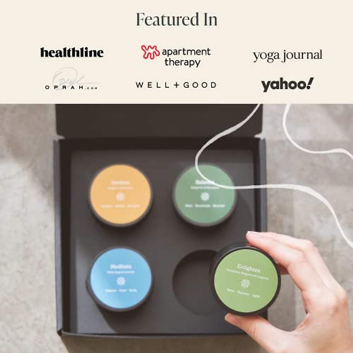 Mindful & Modern Natural Candle Gift Set | Palo Santo & Balsam Fir, Sage & Lavender, Ginger & Lemongrass, Eucalyptus, Bergamot & Tangerine | Stress Relief Aromatherapy Candles | Scented Home Fragrance