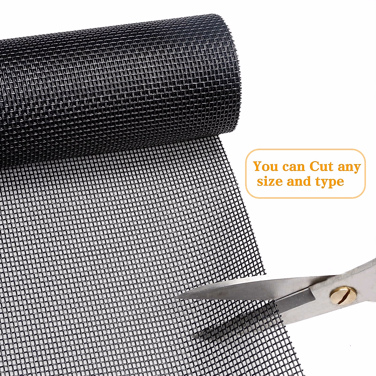 Tooltriz Pet Proof Window Screen Replacement, 39“ x 100" Upgraded Thicken Charcoal Fiberglass Mesh for Sliding Pet Screen Door Repair Kit - Screen Door Protector for Dogs Patio Screen mesh