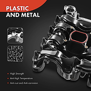 A-Premium Engine Intake Manifold Assembly with Thermostat & Gasket [SOHC, 8Cyl 4.6L] Compatible with Ford Explorer 2002-2005 & Mercury Mountaineer 2002-2005
