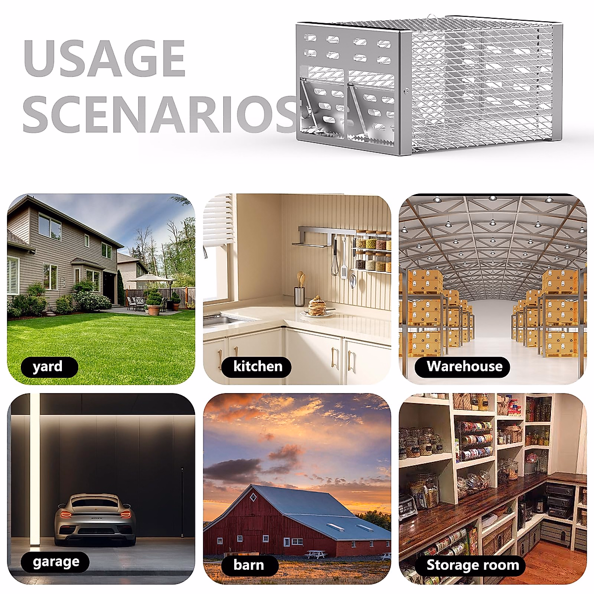 WHJIACHU Rat Trap, Humane Mouse Trap with Double-Opening One-Way Door Design, Automatic Continuous Cycle Mouse Trap, Suitable for Indoor and Outdoor Use, for Capturing or Releasing Rodents