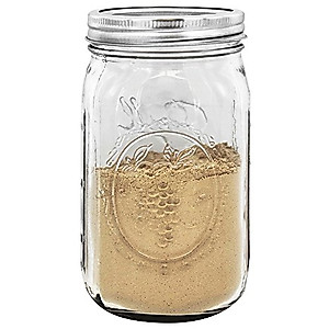 Ball Quart Jar with Silver Lid, Wide Mouth, Set of 2