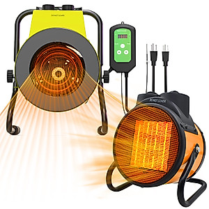 Greenhouse Heater with Digtal Thermostat, Outdoor Patio Heater for Grow Tent, Overheat Protection, Fast Heating, Space Heater For Greenhouse, Workplace