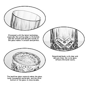 GLASKEY Whiskey Glasses Set of 4,Rock Glasses,10 oz Lead-Free Crystal Scotch Glasses,Old Fashioned Glass for Bourbon,Cognac,Irish Whisky,Personalised Whisky Glass Gift Set for Men,Dad,Brother