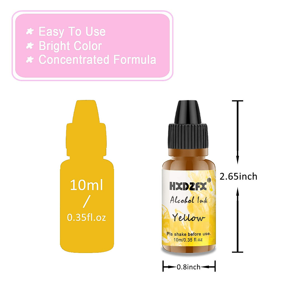 Alcohol Ink Set - 22 Vibrant Colors High Concentrated Drawing Inks, Acid-Free, Fast-Drying and Permanent Based Ink, Epoxy Resin Colour Dye, Alcohol Ink for Resin, Painting, Tumblers, Ceramic