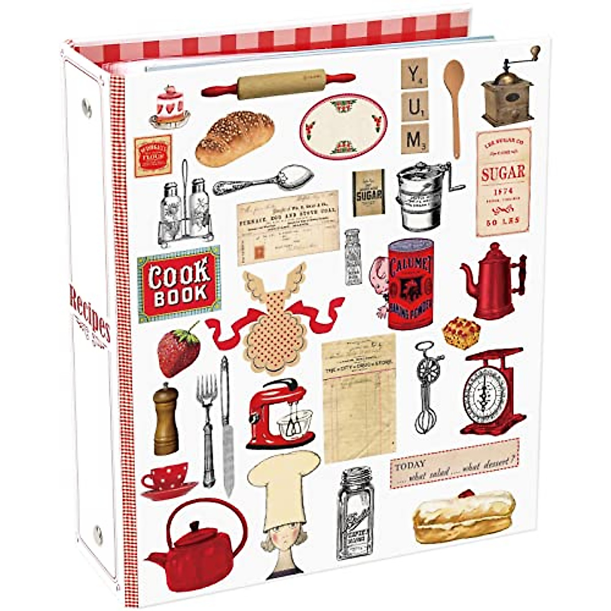 Recipe Binder Book Organizer Keeper Kit 50 PCS Recipe Cards 10 Dividers 50 Plastic Sleeves 3 Ring 8.5 X 9.5 inch Gifts