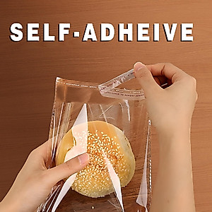 200PCS Clear Self Sealing Cellophane Bags,4x6 Inches Self Adhesive Resealable Cello Cookie Bags Individual Candy Treat Bags for Cookies Packaging Gift Giving