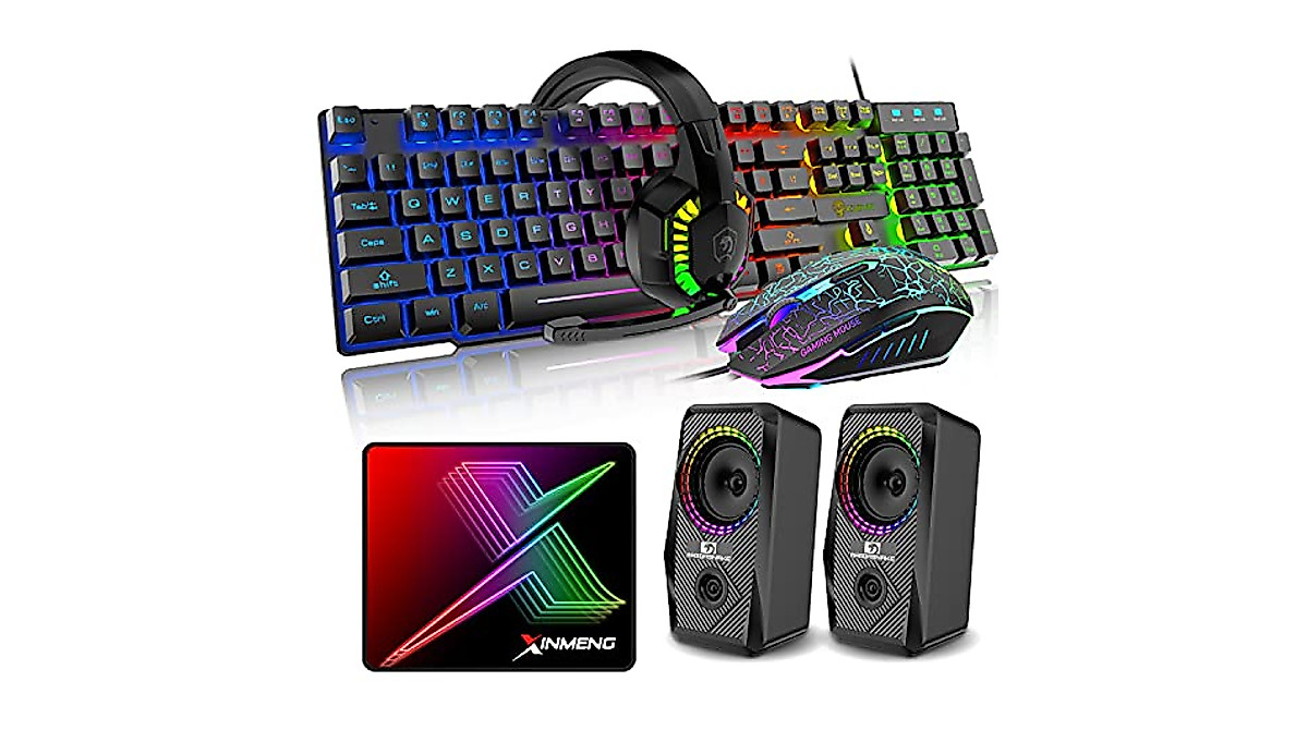 5 in 1 RGB Gaming Keyboard & Mouse Combo Set