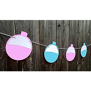 Crafty Cue 4" Tall Fishing Bobber Banner, Fishing Bobber Garland, Fishing Bobber, Fishing Party