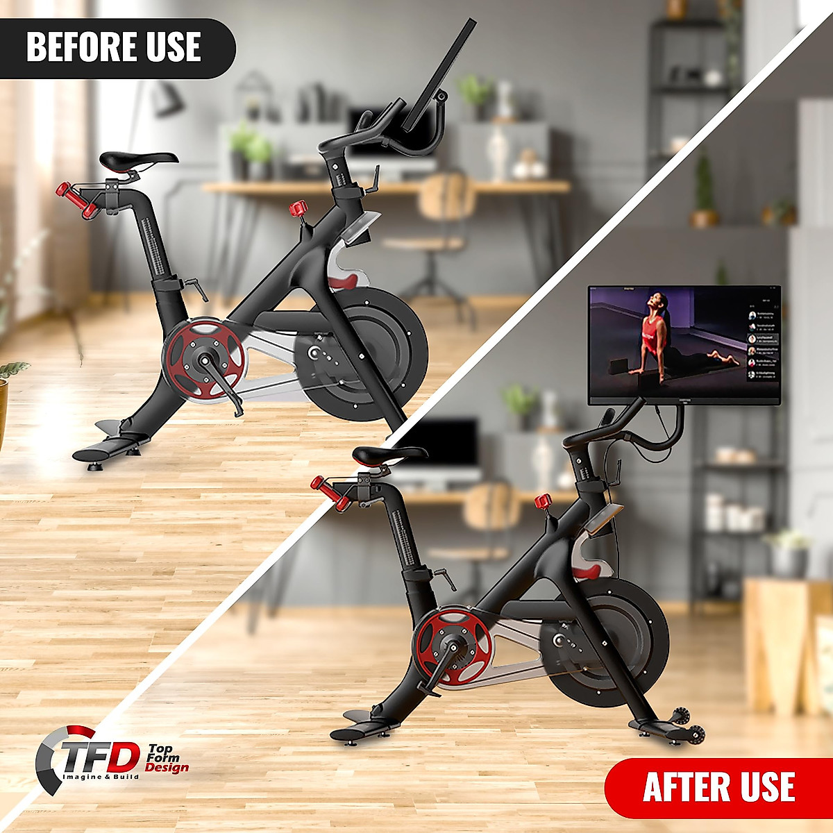 TFD The Pivot for Peloton Bikes (Original Models), Made in USA | 360° Movement Monitor Adjuster - Easily Adjust & Rotate Your Peloton Screen | Peloton Accessories