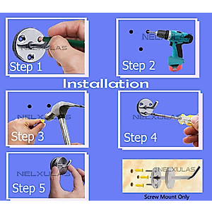 NELXULAS Brushed Stainless Steel Single Heavy Duty Long coat hook robe hanger Wall Mount Hook, Fit for kitchen,Bedroom,Living room, Bathroom,closets and Garage Storage (7-2/3", 2 PCS)