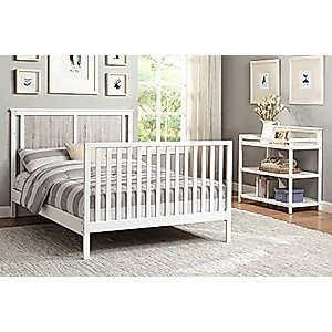 Suite Bebe Connelly 4 in 1 Convertible Crib in White with Rockport Gray Wood