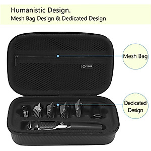 Tisnia Trimmer Case, for Philips Norelco Multigroomer All-in-One Trimmer, Series 3000 MG3750, Men's Grooming Kit, Hair Trimmer & Beard Trimmer & Hair Clipper and Attachments (Black Texture,Only Case)