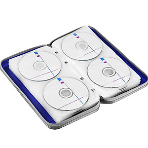 UYYE Auto Car CD case，72 Capacity Plastic CD/DVD Protective Case Storage Organizer，Portable CD/VCD/DVD Storage Case，Car Interior Accessories with Hard Plastic Protective Holder for CD Storage（Blue）